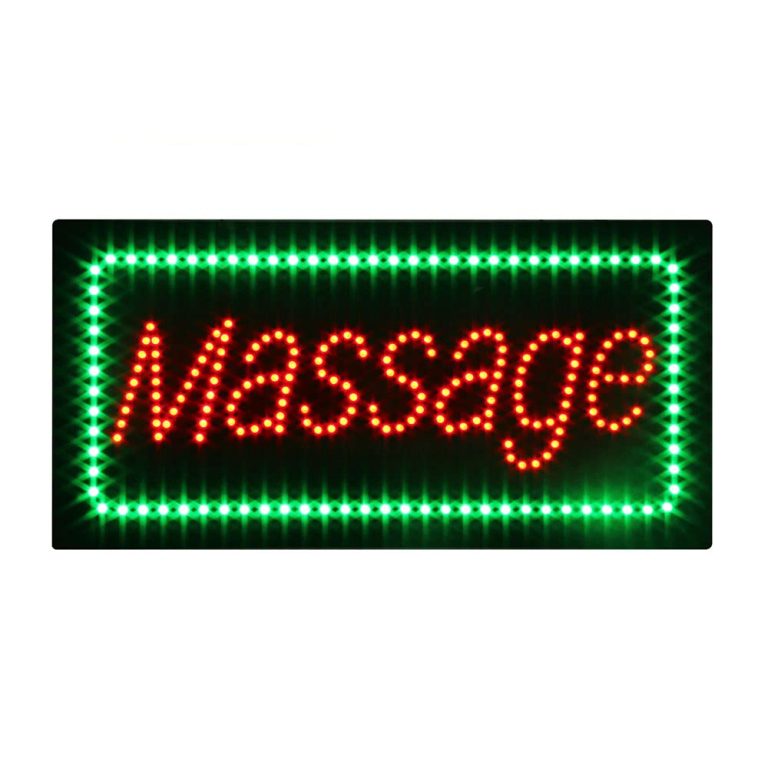 Massage Led Animated Sign Radiant Neon Signs